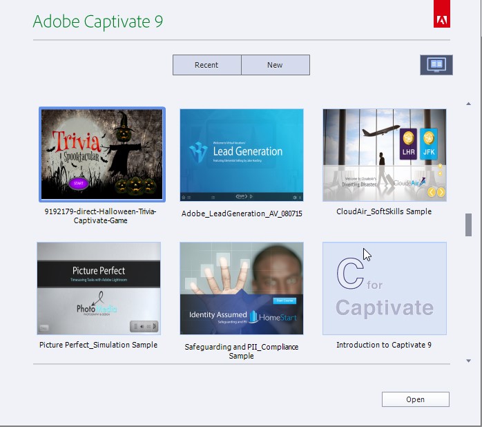 Adobe Captivate9 Assets Library