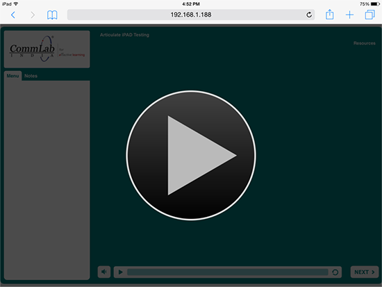 How to Hide the Play Button When HTML5 Courses Are Launched on iPads
