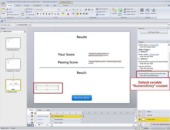 Posting Your Final Results in an E-mail Using Articulate Storyline