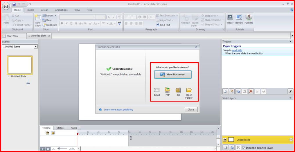 How to convert a project into a Hard copy in Articulate Storyline