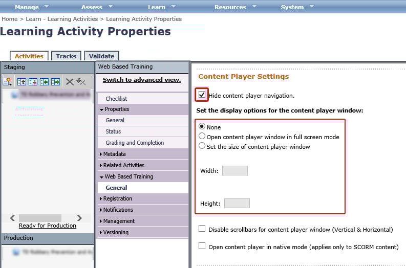 Articulate Storyline 2: Hide the SumTotal LMS Player Controls