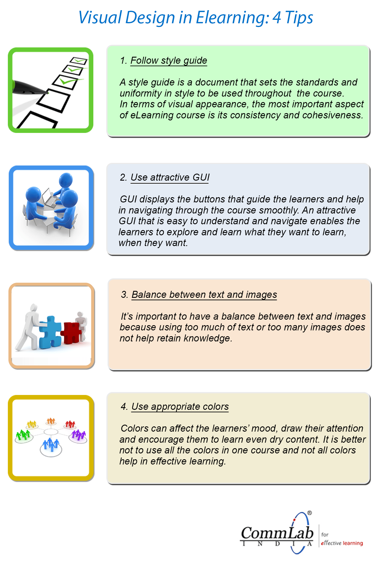 eLearning Visual Design: Tips to Get It Right [Infographic]