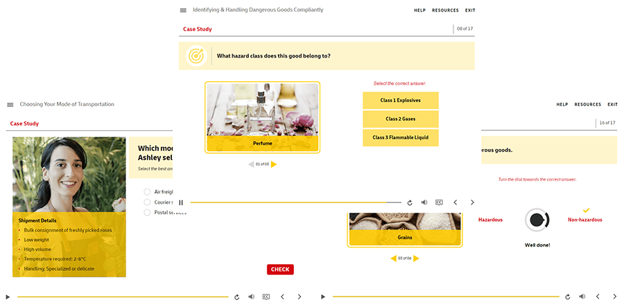 Interactive eLearning for Customer Training on Logistics