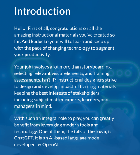 Instructional Design: Unleashing the Power of ChatGPT