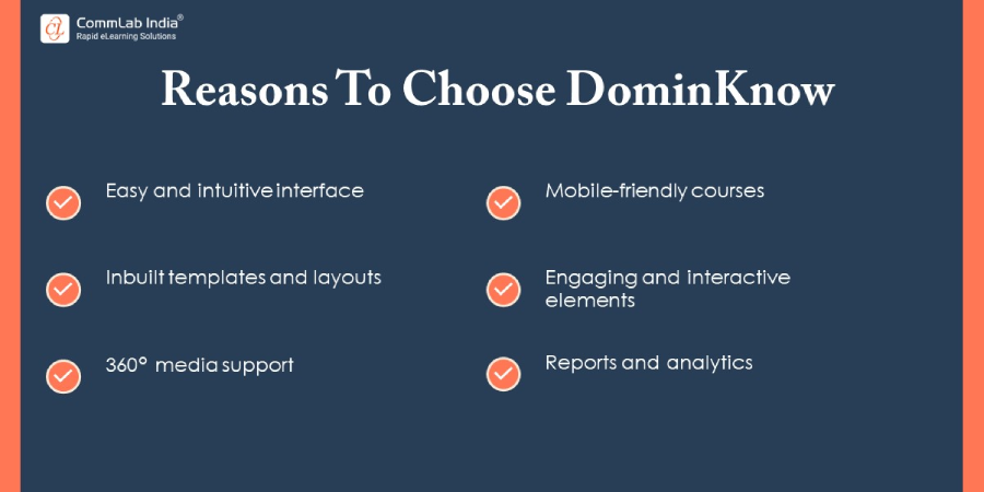 Features of dominKnow: Your Trusted Partner for Rapid eLearning
