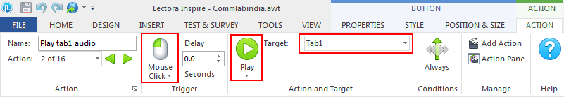 Steps to Create Click on Tabs Interactivity in Lectora 16