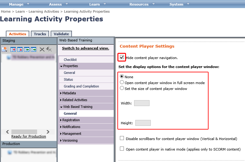 Avoid Confusion: Hide the SumTotal LMS Player Controls Using Articulate Storyline 2